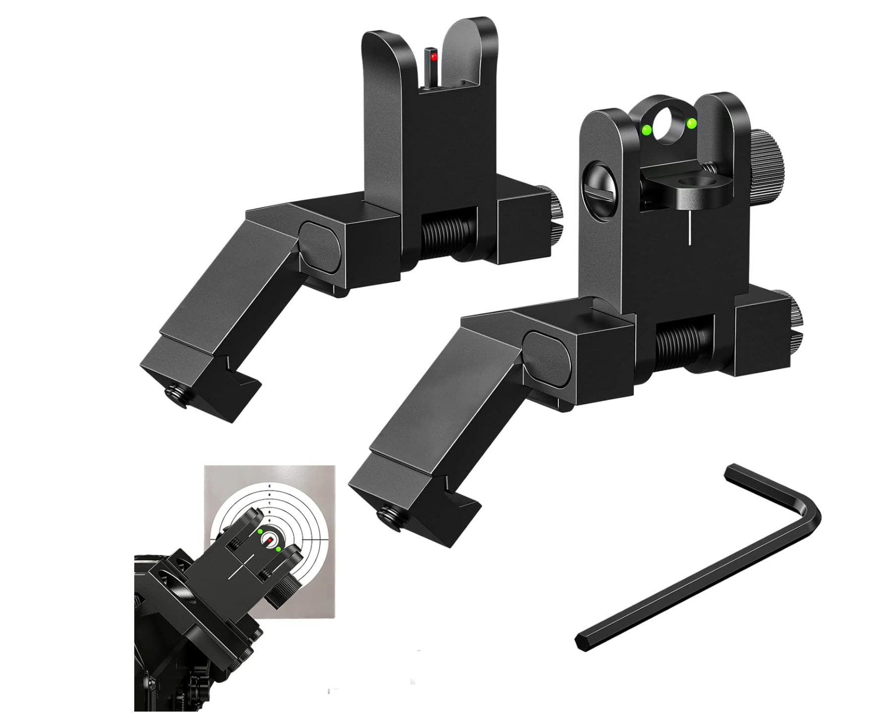 Feyachi 45 Degree Offset flip-up Iron Sights – DSG Airsoft